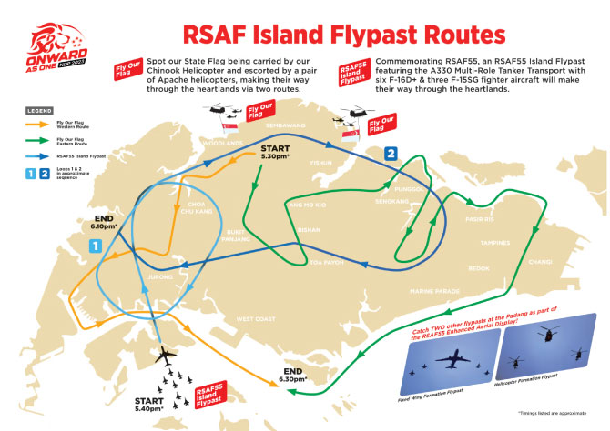 NDP Flypast 2023: Fighter Jet & Flag Routes On National Day - Little ...