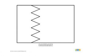 Free Bahrain Flag Colouring Page - Little Day Out