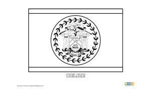 Free Belize Flag Colouring Page - Little Day Out