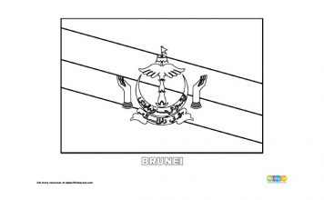 Free Brunei Flag Colouring Page - Little Day Out