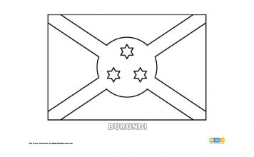 Free Burundi Flag Colouring Page - Little Day Out