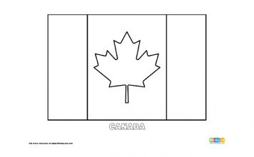 Free Canada Flag Colouring Page - Little Day Out