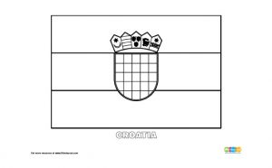 Free Croatia Flag Colouring Page - Little Day Out