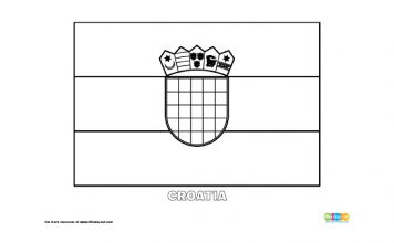 Free Croatia Flag Colouring Page - Little Day Out