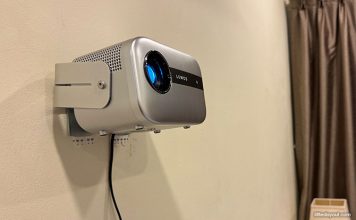 LUMOS FLOAT Projector: Wall Mountable, Rotatable Home Cinema Projector ...