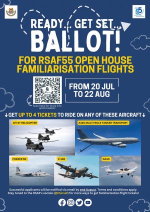 RSAF55 Familiarisation Flights 2023: Balloting For RSAF Open House's ...