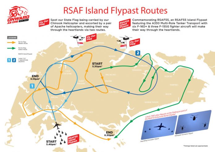 NDP Flypast 2023: Fighter Jet & Flag Routes On National Day - Little ...