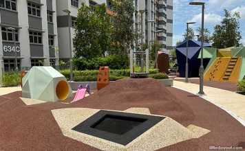 Tampines GreenCourt Playgrounds: Origami Rock, Netted Tower & Storybook ...